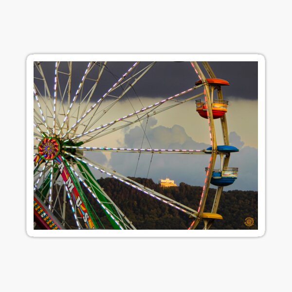 "At the Fairground" Sticker for Sale by NohoSkies | Redbubble