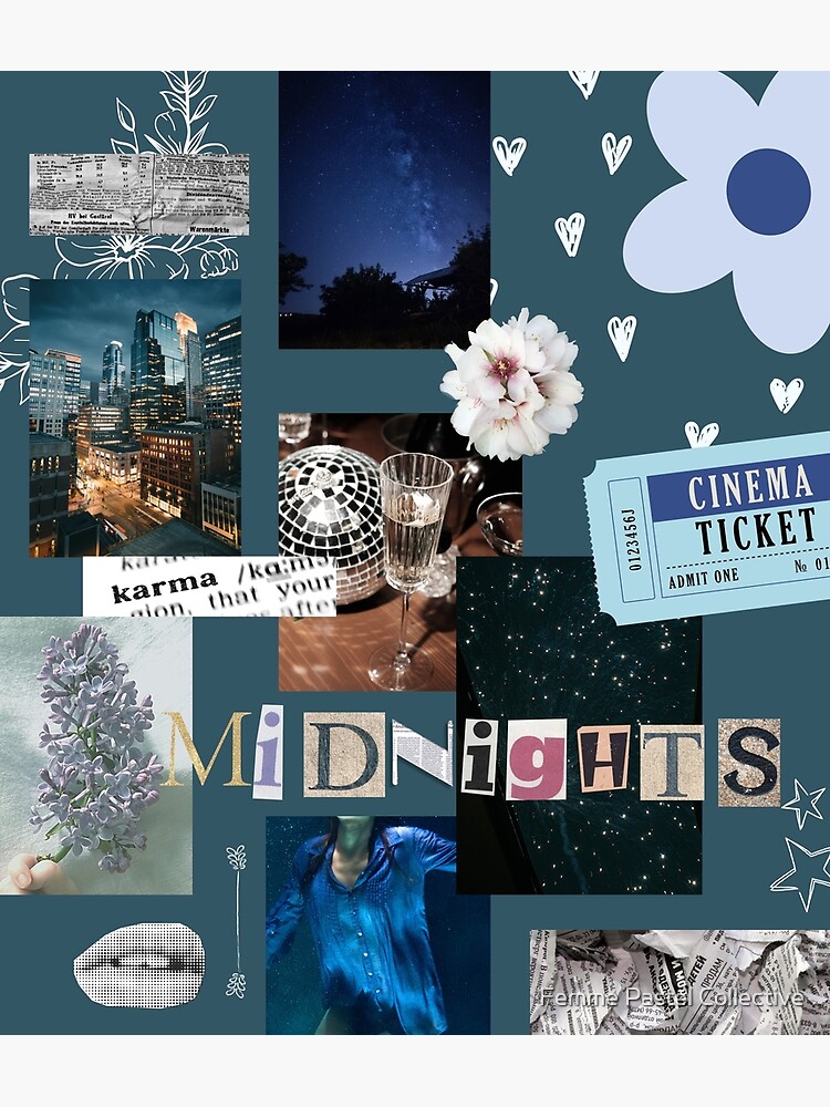 "Taylor Swift Midnights Collage Print" Poster for Sale by madiwestdal ...