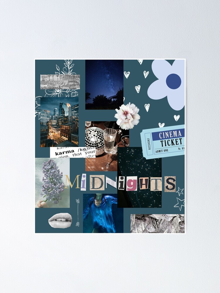 "Taylor Swift Midnights Collage Print" Poster for Sale by madiwestdal ...