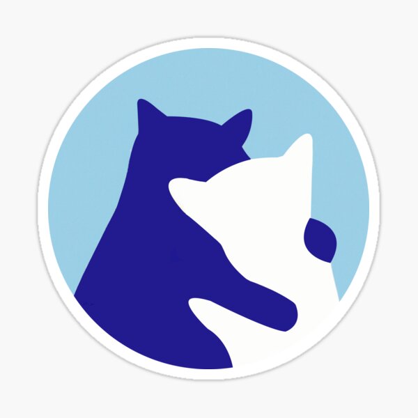 "Cats Hug" Sticker for Sale by timegraf | Redbubble