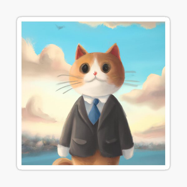 "Akanah Dyer the cat on the first day of school" Sticker for Sale by ...