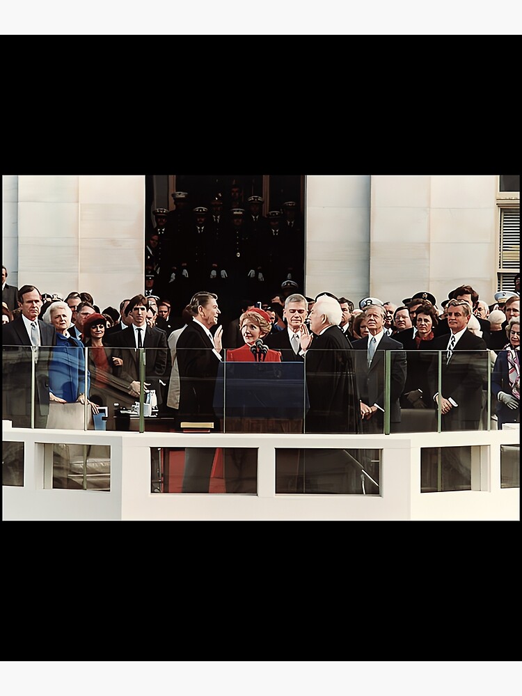 "ronald reagan inauguration 1981 war is hell store" Art Print for Sale ...