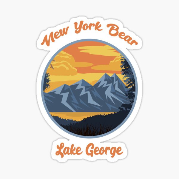 "Lake George New York Bear" Sticker for Sale by beeestshop | Redbubble