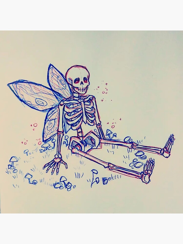 "Fairy Skeleton" Sticker for Sale by shadowpawsart | Redbubble