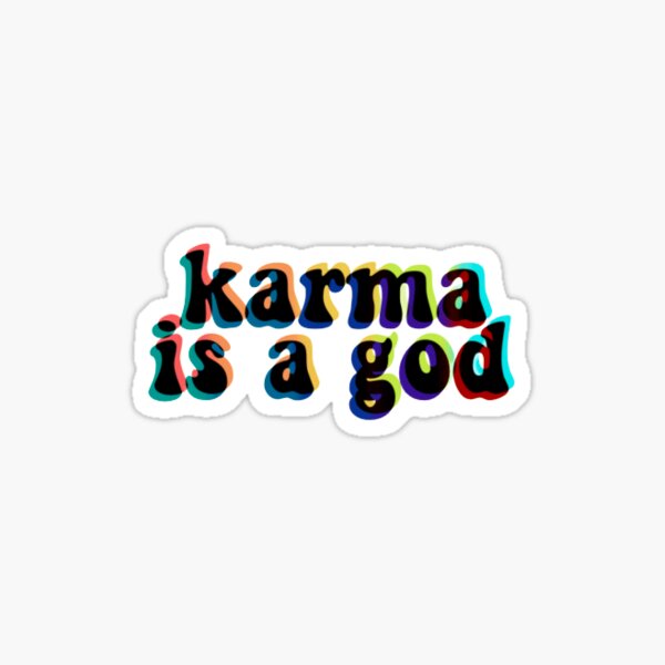 "karma" Sticker for Sale by avashup | Redbubble