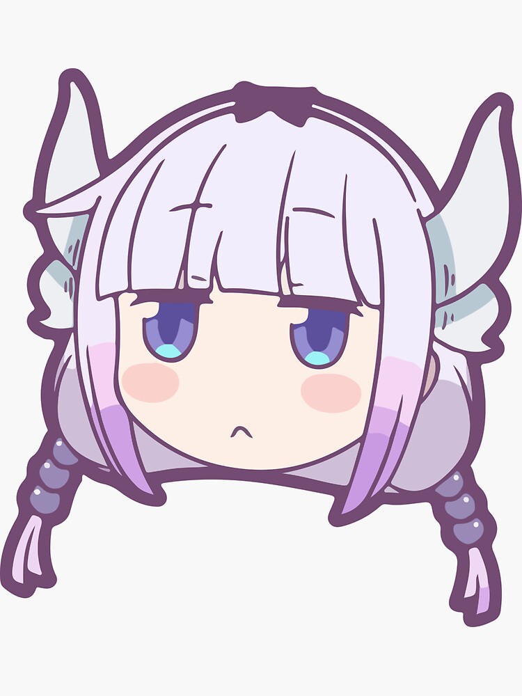 "Kanna Kamui Kawaii Face" Sticker for Sale by MangaMolly | Redbubble