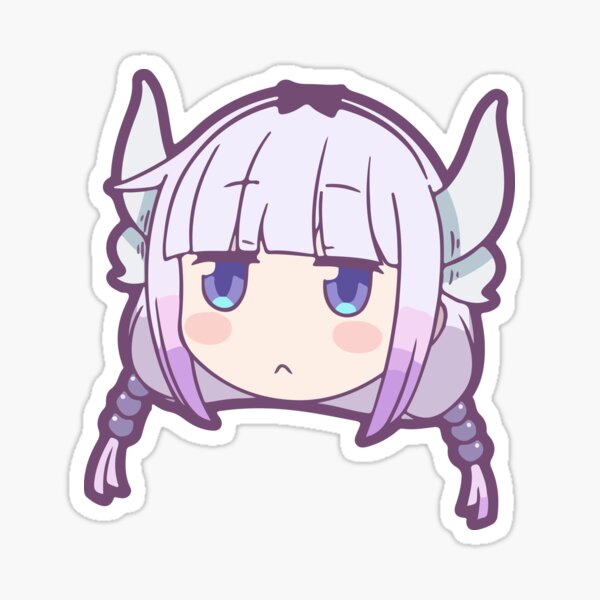 "Kanna Kamui Kawaii Face" Sticker for Sale by MangaMolly | Redbubble