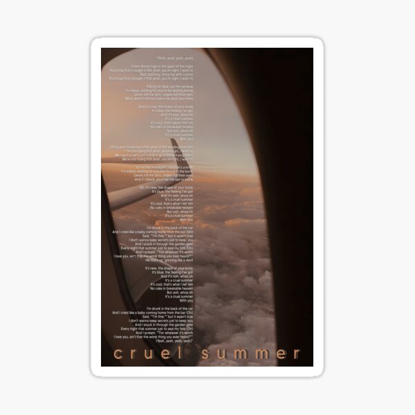 "Cruel Summer Album Taylor Swift" Sticker for Sale by OlivierMendes ...