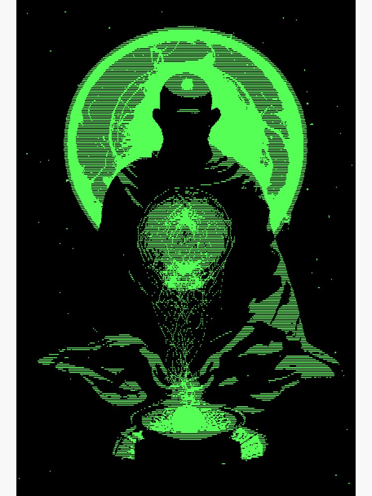 "Meditating Digital Monk Matrix Style Mana Ball" Sticker for Sale by ...