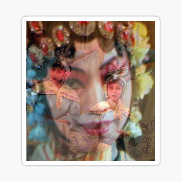 "Three`s a crowd at the Peking Opera" Sticker for Sale by JohnDalkin ...