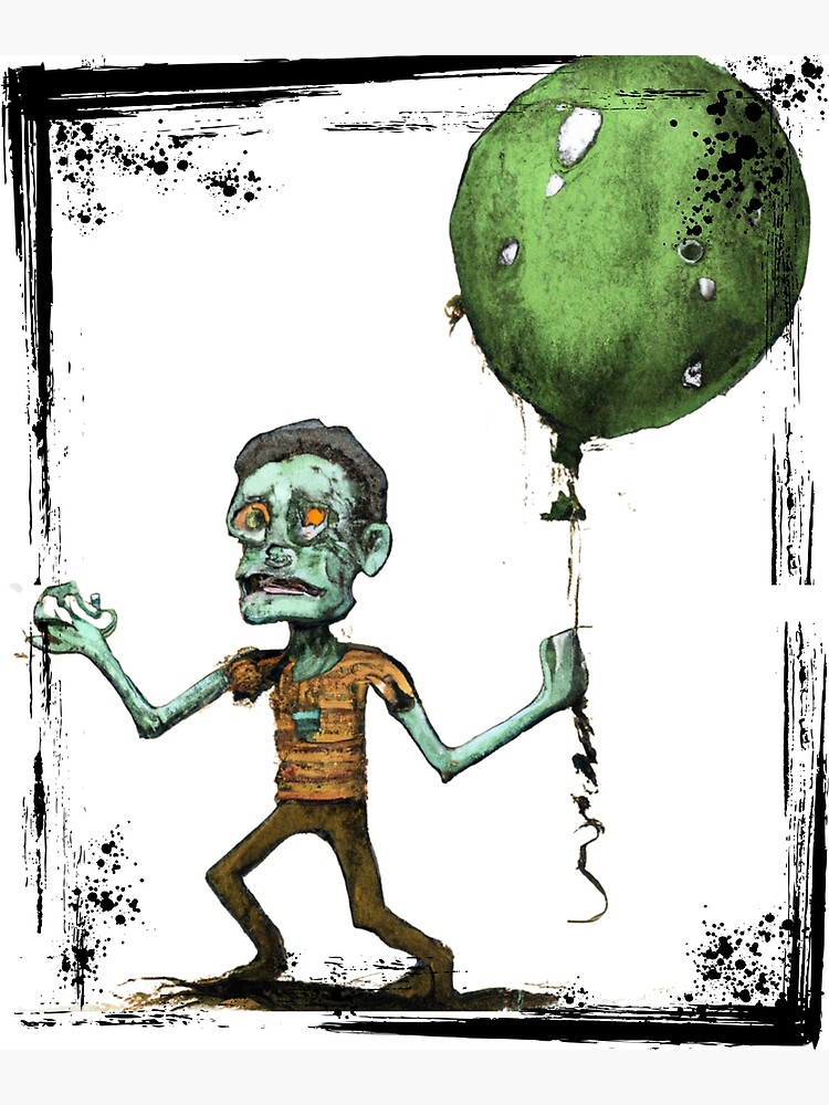 "Zombie's Balloon | Zombie Classic" Poster for Sale by cutenevil ...