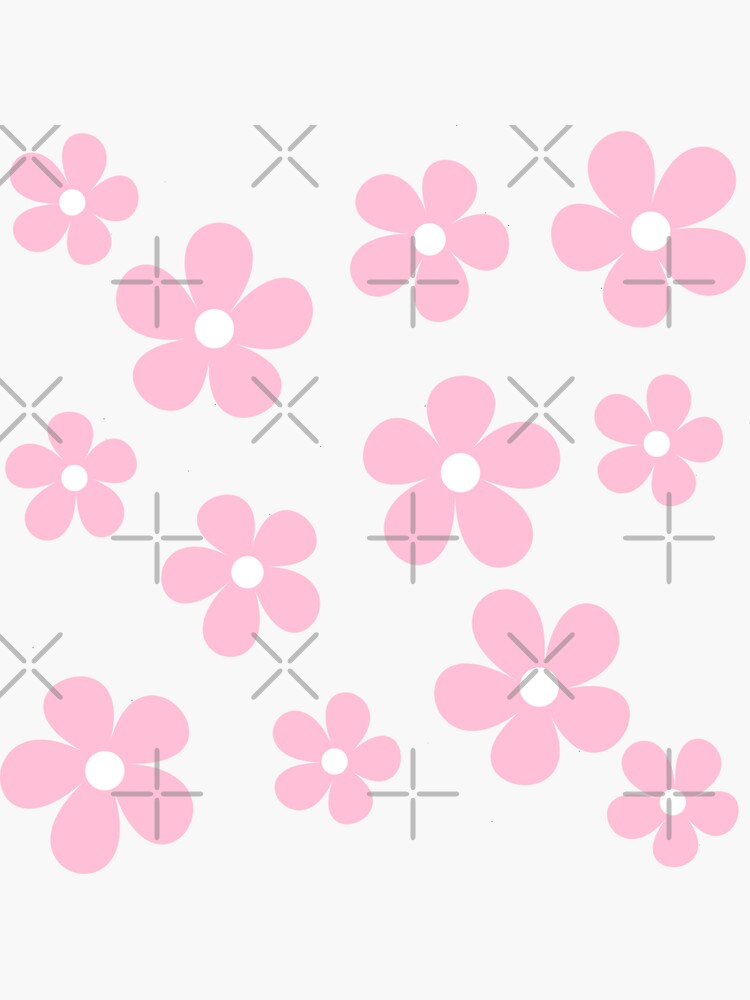 "Simple flower pattern" Sticker for Sale by Wassimsho | Redbubble