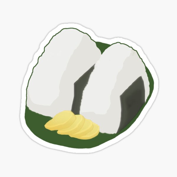 "Anime Rice Ball Sticker" Sticker for Sale by DeVallieres | Redbubble