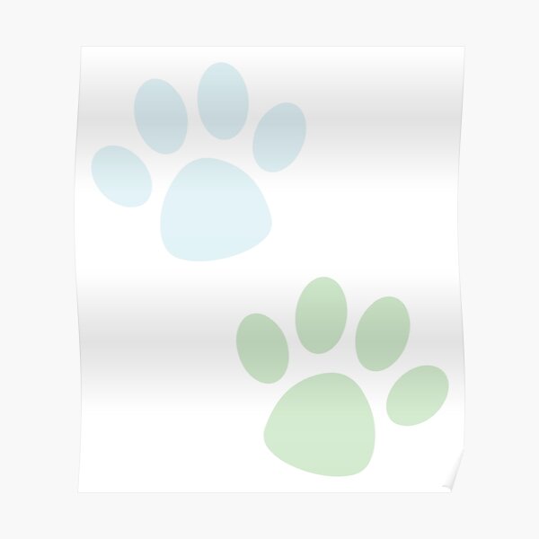"Dog Paw Print " Poster for Sale by stickerbundle | Redbubble