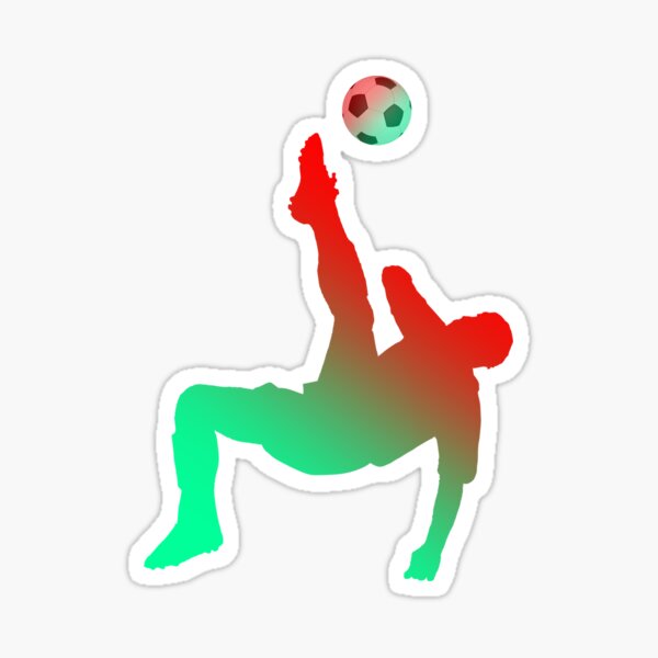 "Bicycle Kick" Sticker for Sale by VICTORPLAZ | Redbubble
