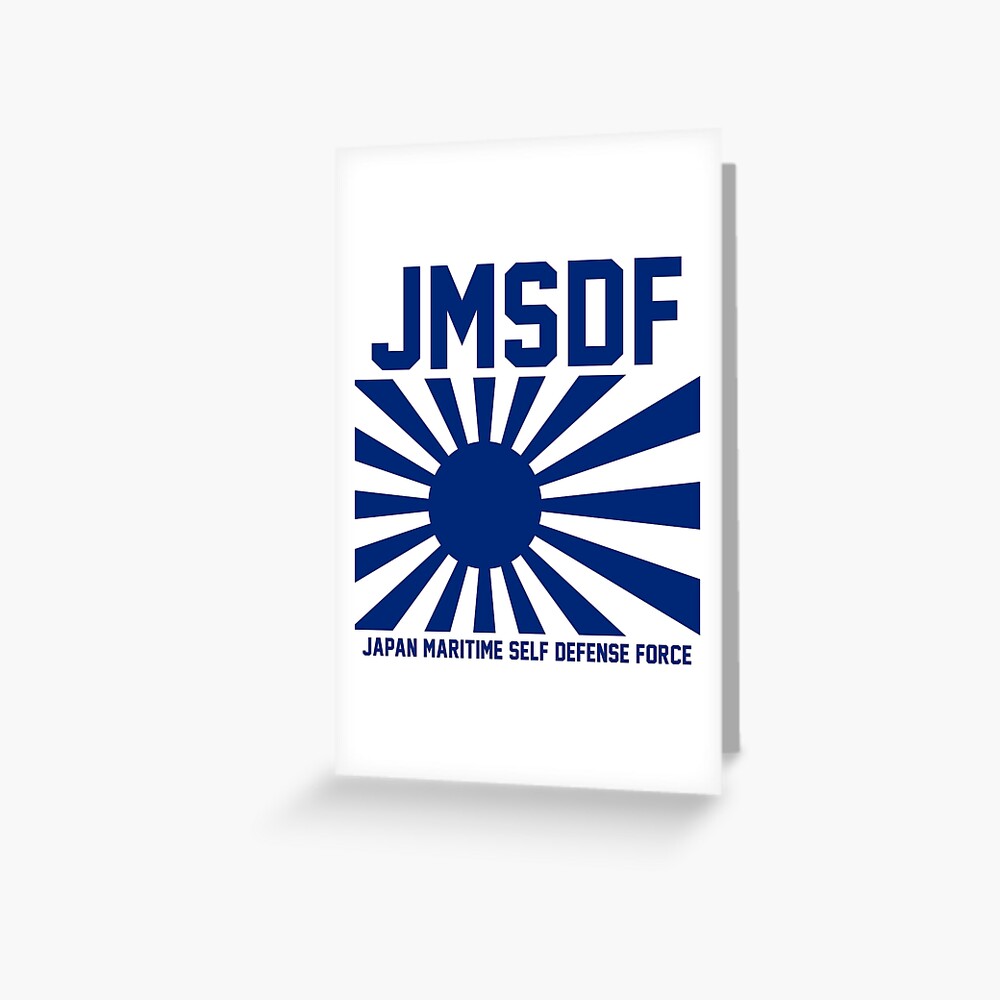 "JMSDF-Japan Maritime Self-Defense Force- blue logo" Greeting Card for ...
