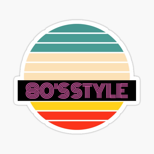 "80's Style" Sticker for Sale by SwejdDesign | Redbubble