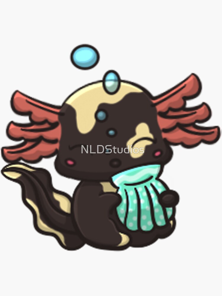 "Mosaic Axolotl Bubbles" Sticker for Sale by NLDStudios | Redbubble