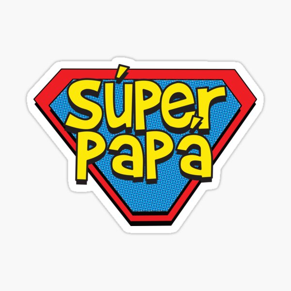 Pegatina «Super Papá - Comic Book español Super Hero Dad Father» de ...