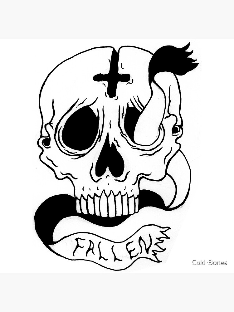 "Fallen Skull" Poster for Sale by Cold-Bones | Redbubble