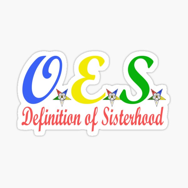 " OES Order Of The Eastern Star Logo Sisterhood " Sticker for Sale by ...