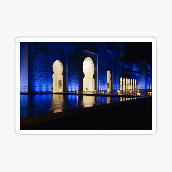 "Abu Dhabi - Sheik Zayed Grand Mosque" Sticker for Sale by Peppedam ...
