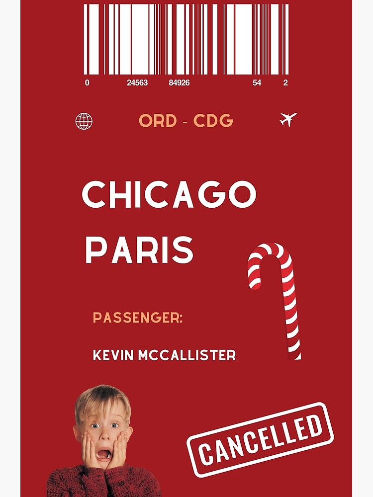 "Kevin's Plane Ticket Home Alone" Poster for Sale by UnrealArtDude ...