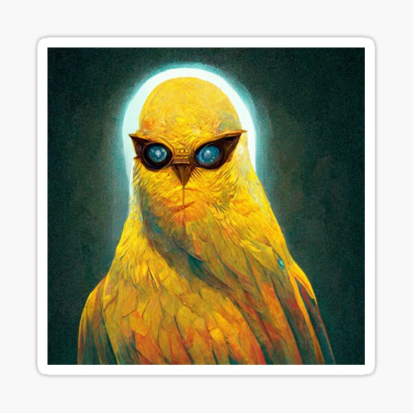 "god of canary" Sticker for Sale by shrineshop | Redbubble