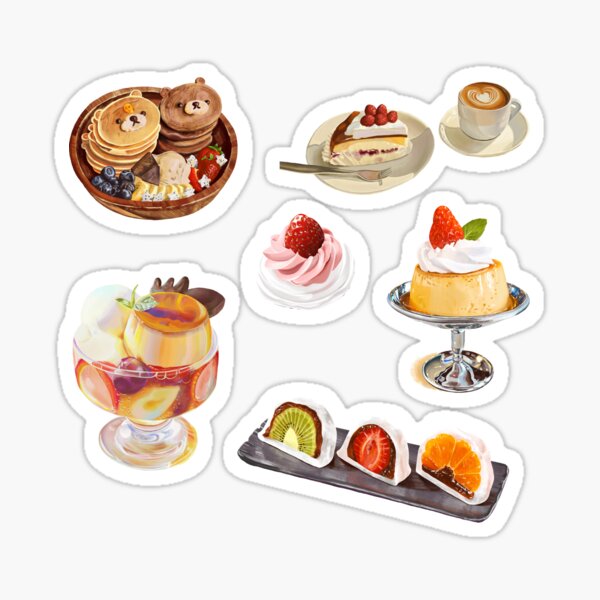 "Yummy Food Collection" Sticker for Sale by paosesame | Redbubble
