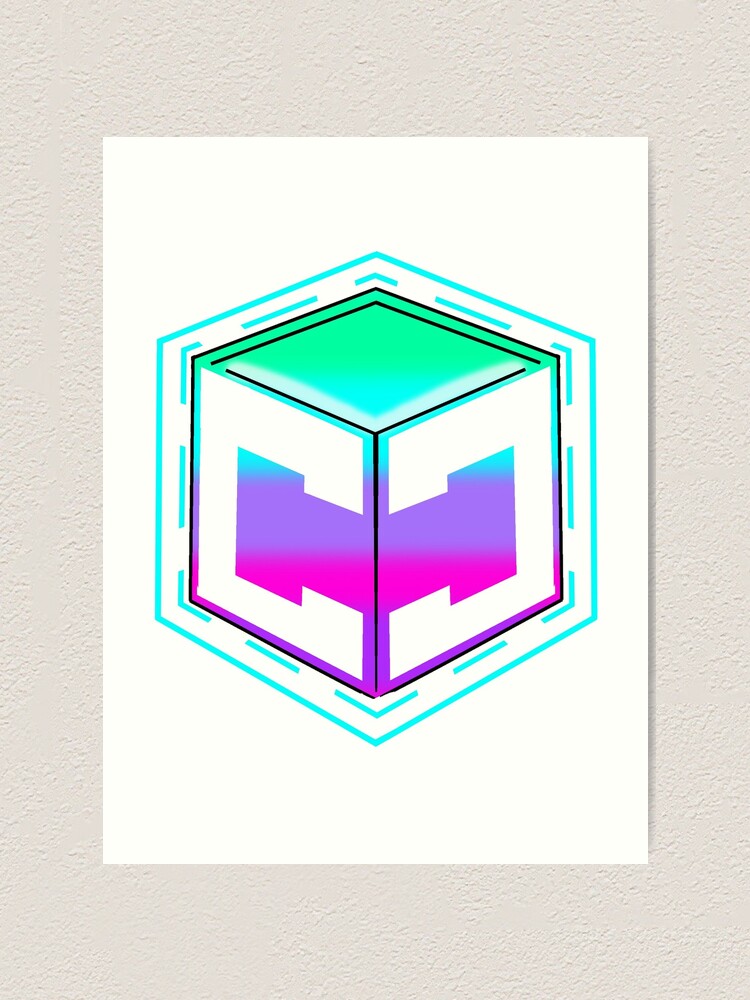 "Gradient Cube Block Logo" Art Print for Sale by NewMerchandise | Redbubble