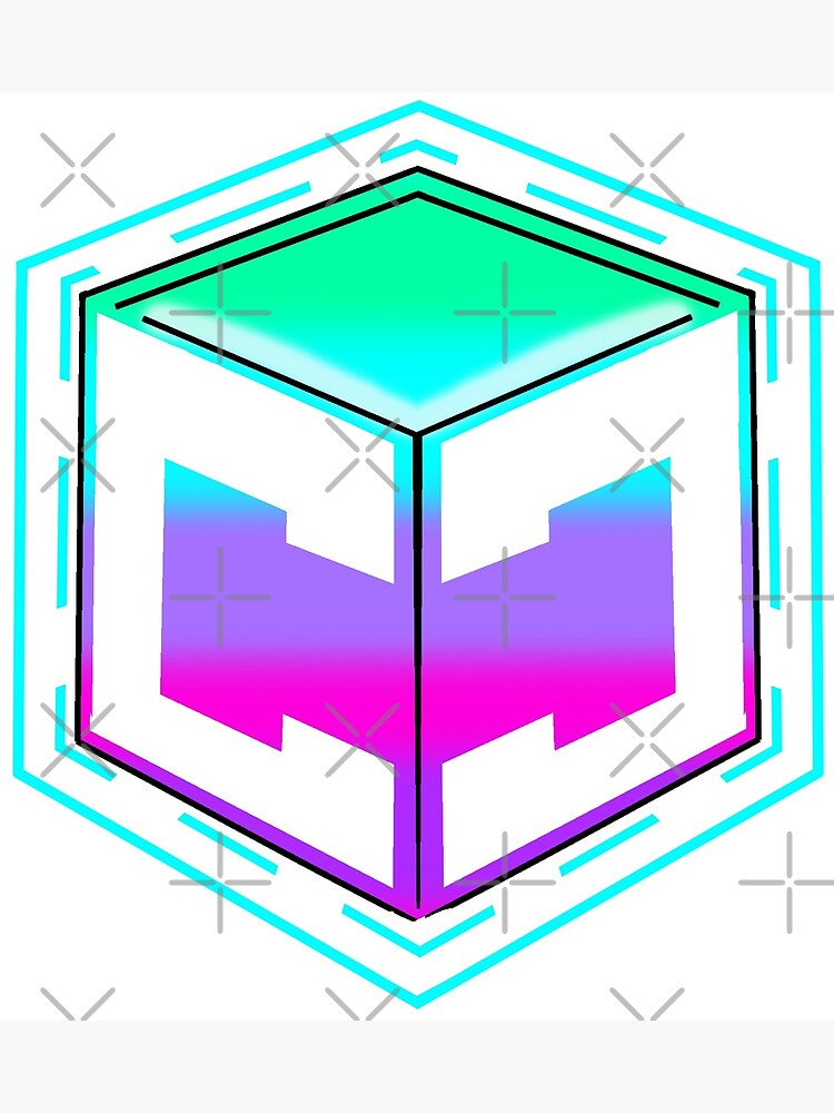 "Gradient Cube Block Logo" Art Print for Sale by NewMerchandise | Redbubble