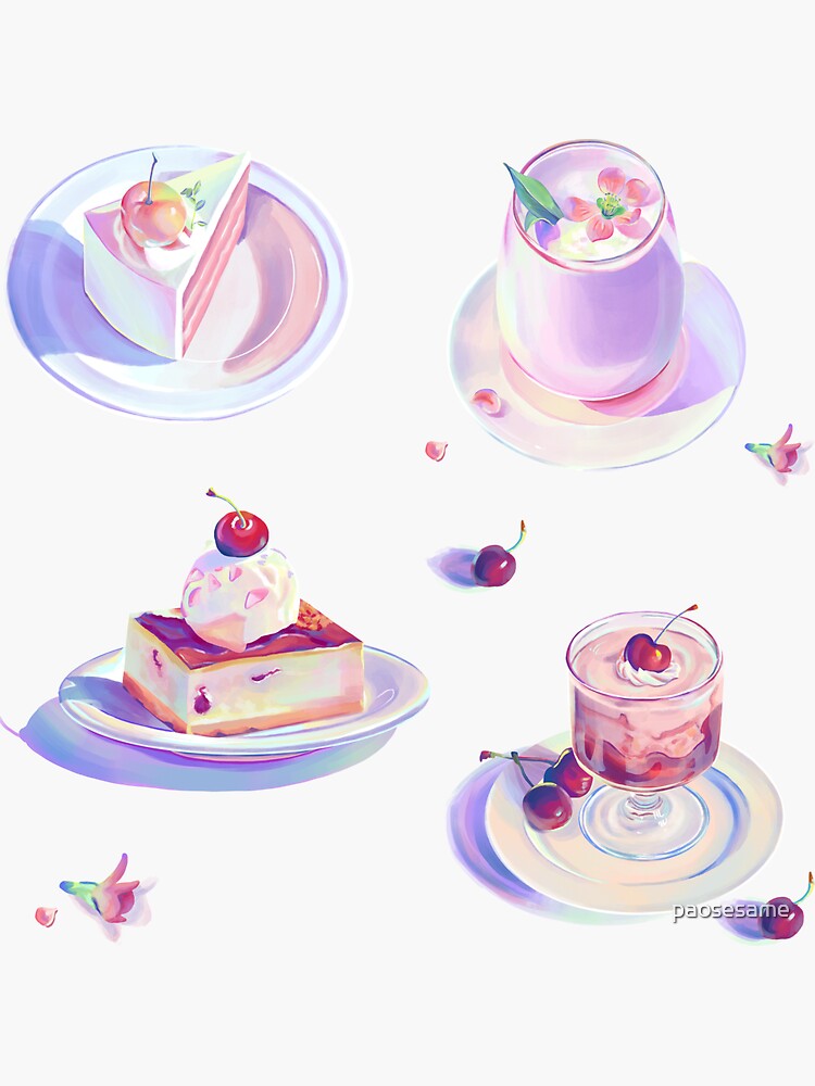 "Yummy Food and Drinks Collection" Sticker for Sale by paosesame ...