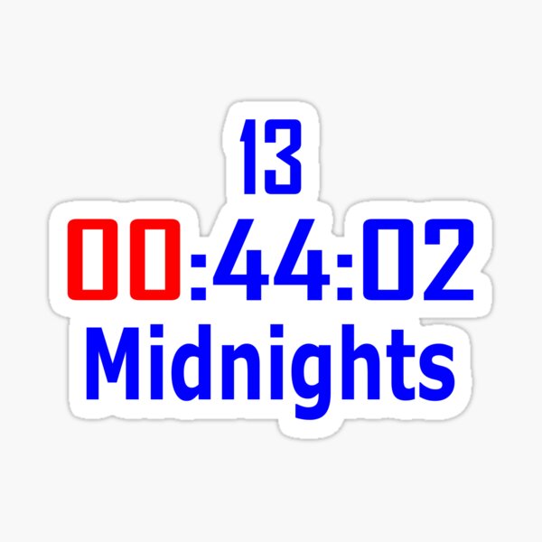 "Midnights - 44:02" Sticker for Sale by Alef1991 | Redbubble