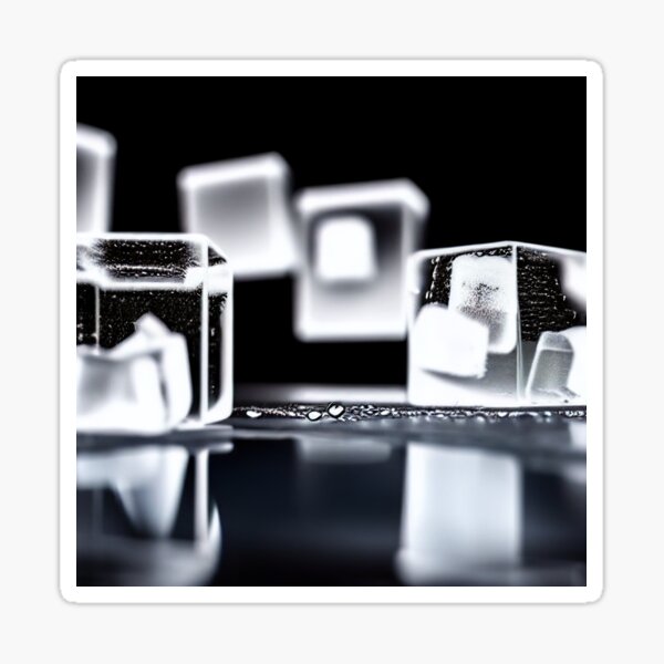 "Crystal Ice Cubes 4" Sticker for Sale by LionOnMars | Redbubble