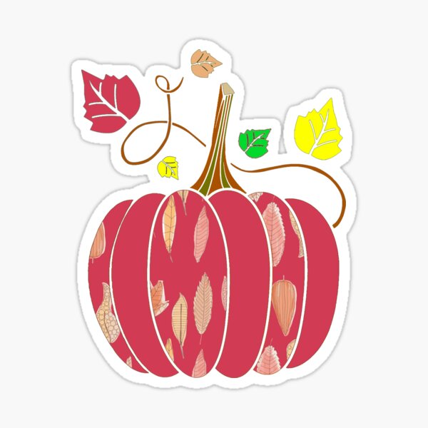 "Cute Pink Pumpkin With Black" Sticker for Sale by mahazulkaif | Redbubble