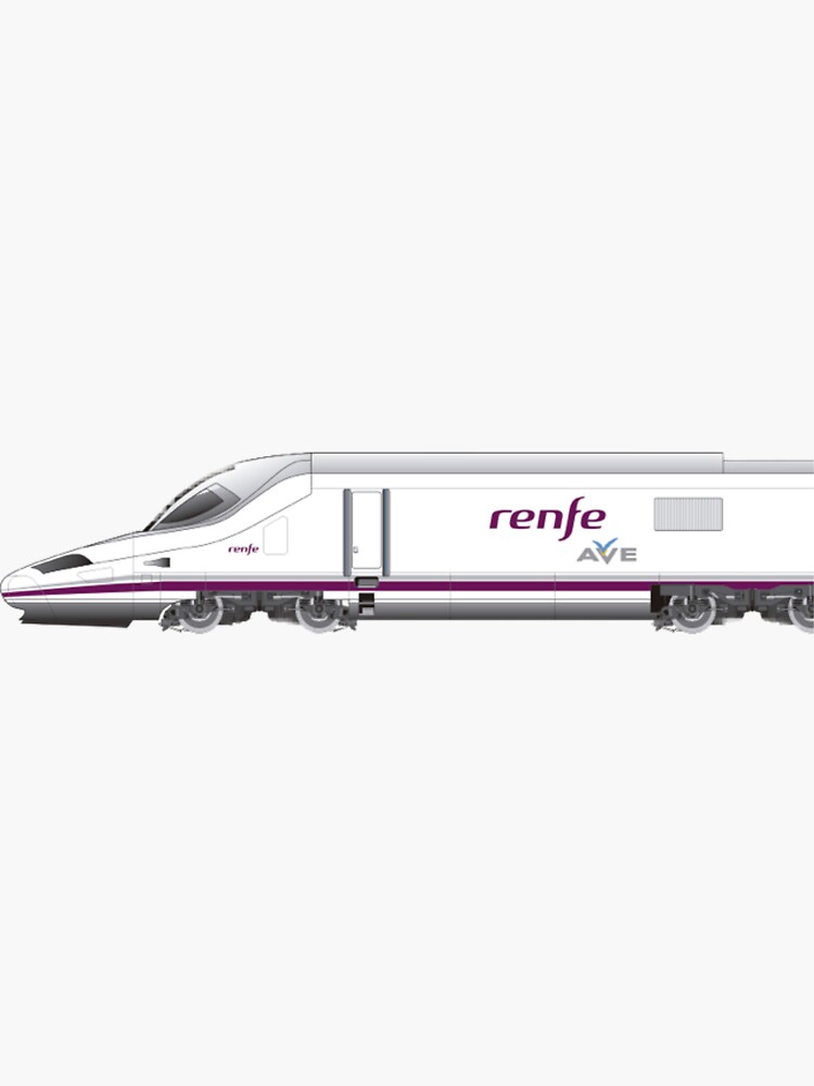 "Ave train high speed train Spain RENFE trains Europe railway" Sticker ...