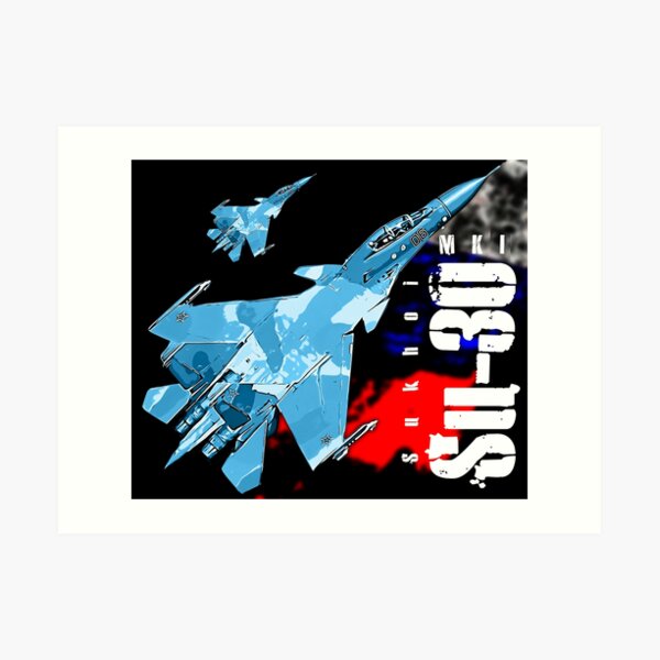 "Sukhoi SU-30 MKI Russian Fighterjet" Art Print for Sale by Aerolovers ...