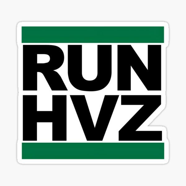 "RUN HVZ Humans Vs. Zombies Essential " Sticker for Sale by ...