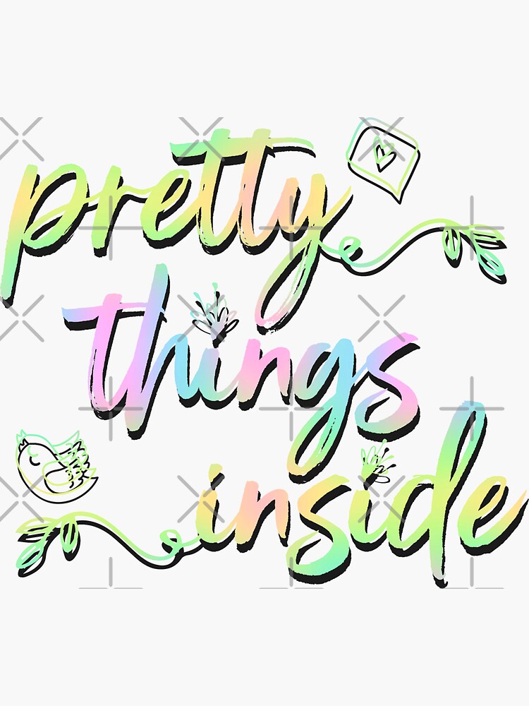 "Pretty Things Inside - Small Business Packaging Label 24" Sticker for ...