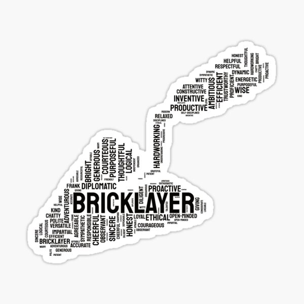 "Bricklayer Positive Characters In A Trowel Shape Brick Mason Gift ...
