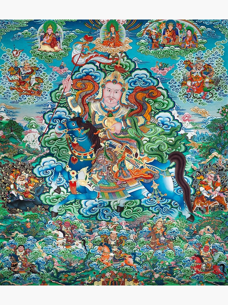 "King Gesar Thangka Legendary Warrior King" Poster for Sale by Onodera ...