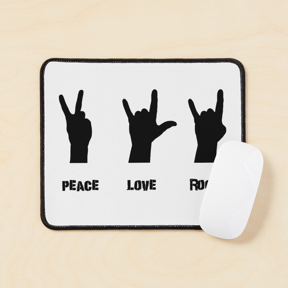 "ASL sign language peace sign love sign rock sign peace love rock " Photographic Print for Sale ...