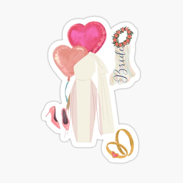"Bride To Be" Sticker for Sale by mandusha | Redbubble