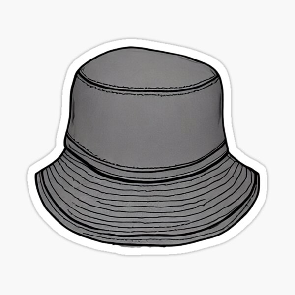 "Bucket hat: bucket hat" Sticker for Sale by Muffinman122 | Redbubble
