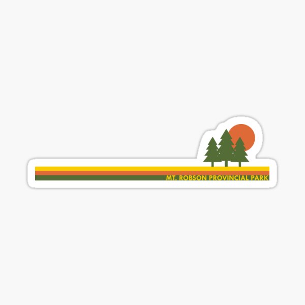 "Mount Robson Provincial Park Pine Trees Sun" Sticker for Sale by ...