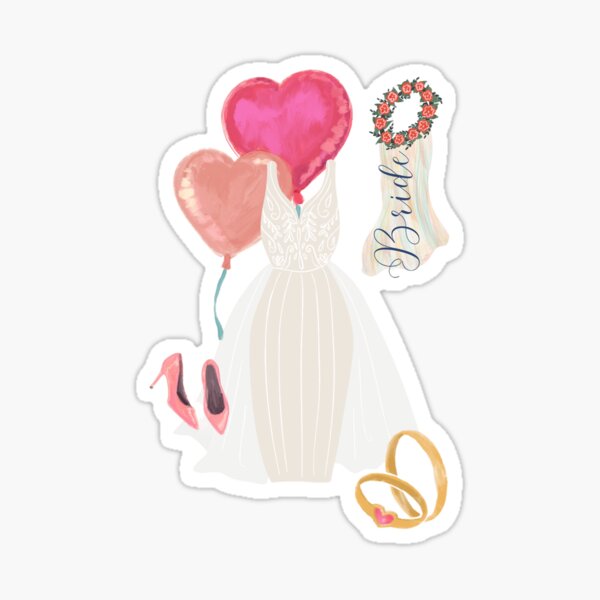 "Bride To Be" Sticker for Sale by mandusha | Redbubble