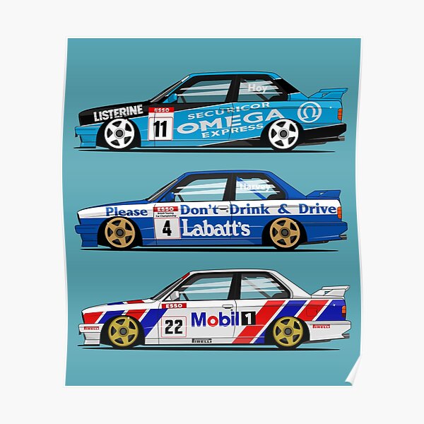 "E30 BTCC LEGENDS" Poster for Sale by shketdesign | Redbubble