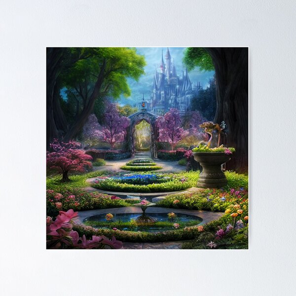 "Fairytale Garden, Fantasyland, Magic Kingdom" Poster for Sale by ...