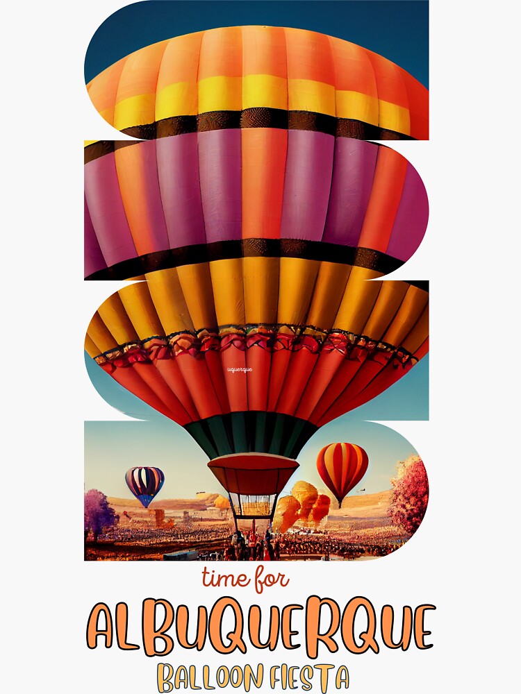 "Orange Albuquerque Balloon Fiesta" Sticker for Sale by TheCreativeFab ...