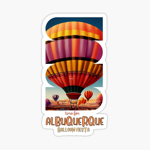 "Orange Albuquerque Balloon Fiesta" Sticker for Sale by TheCreativeFab ...